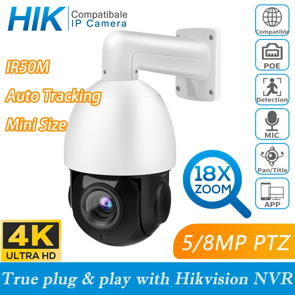 PTZ-IP-Camera-5MP-8MP-18X-ZOOM-Mini-Speed-Dome-Security-Camera-Outdoor ...