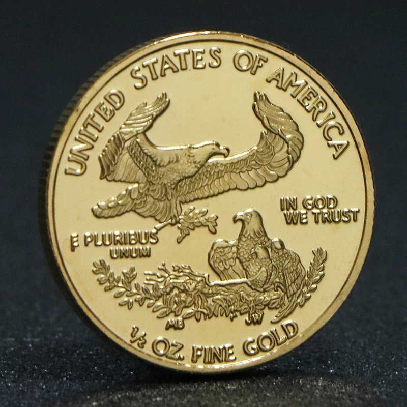 2021/2016 USA Liberty Eagle Coin American 1/2 Oz Fine Gold 27*3mm Coin ...