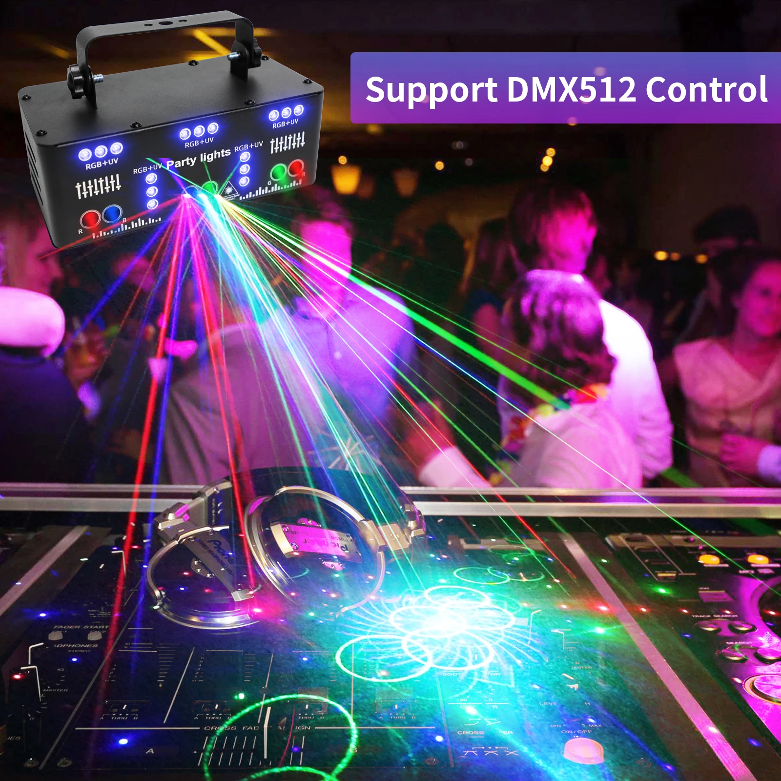 21-Eye-Stage-Lights-Wireless-Remote-Control-Laser-Projector-Led-Strobe ...