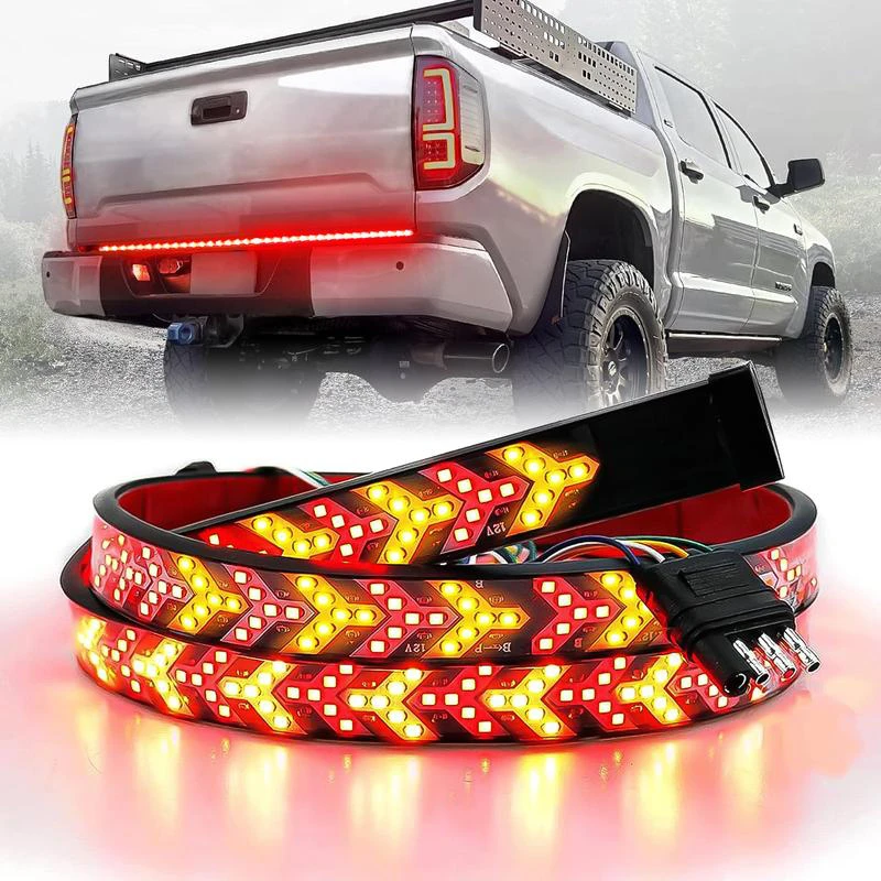 12V 24V LED Car Trunk Light Bar Dynamic Flow DRL Flicker Turn Signal ...