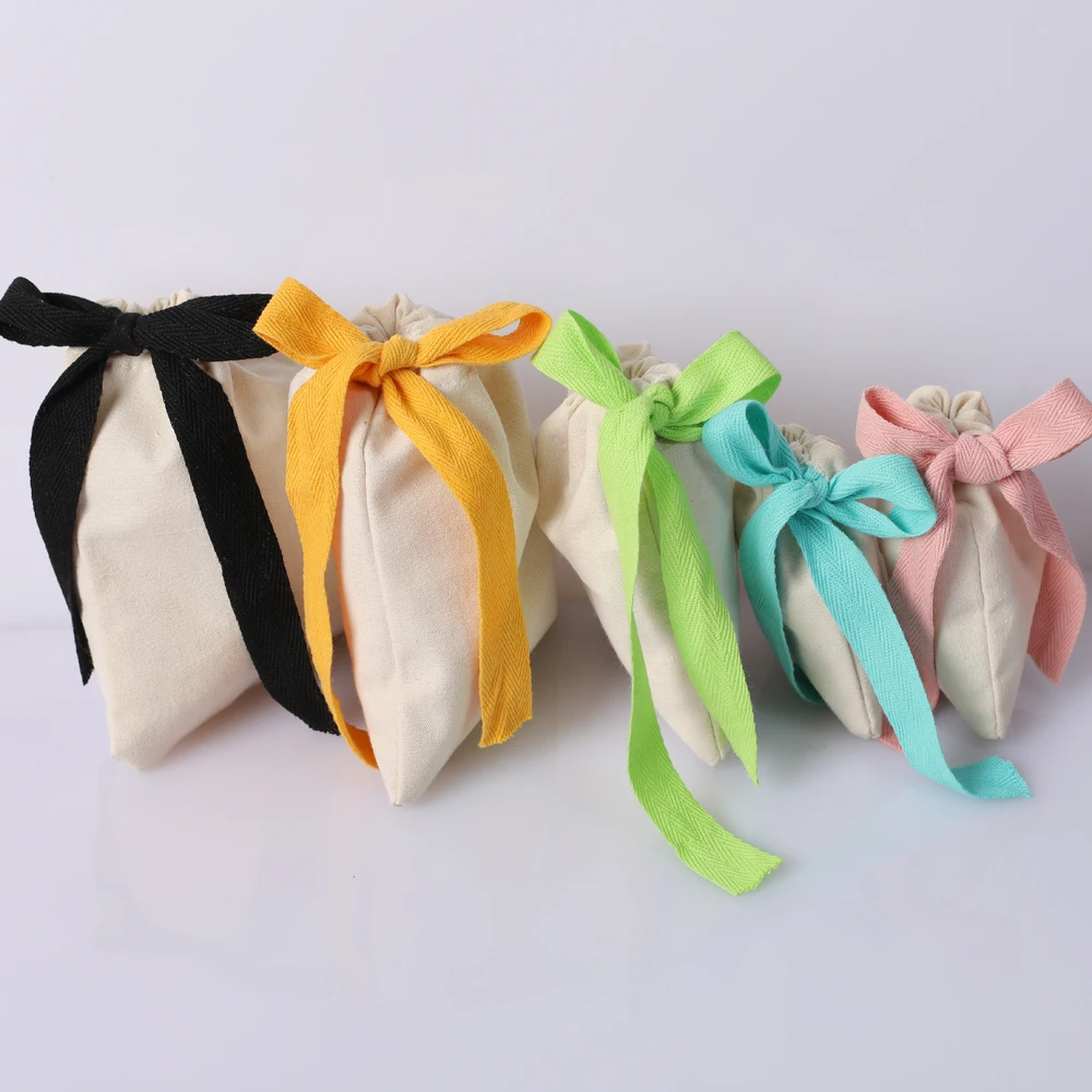 Custom Logo Printed Eco-friendly Shopping Bag Natural Muslin Cotton ...