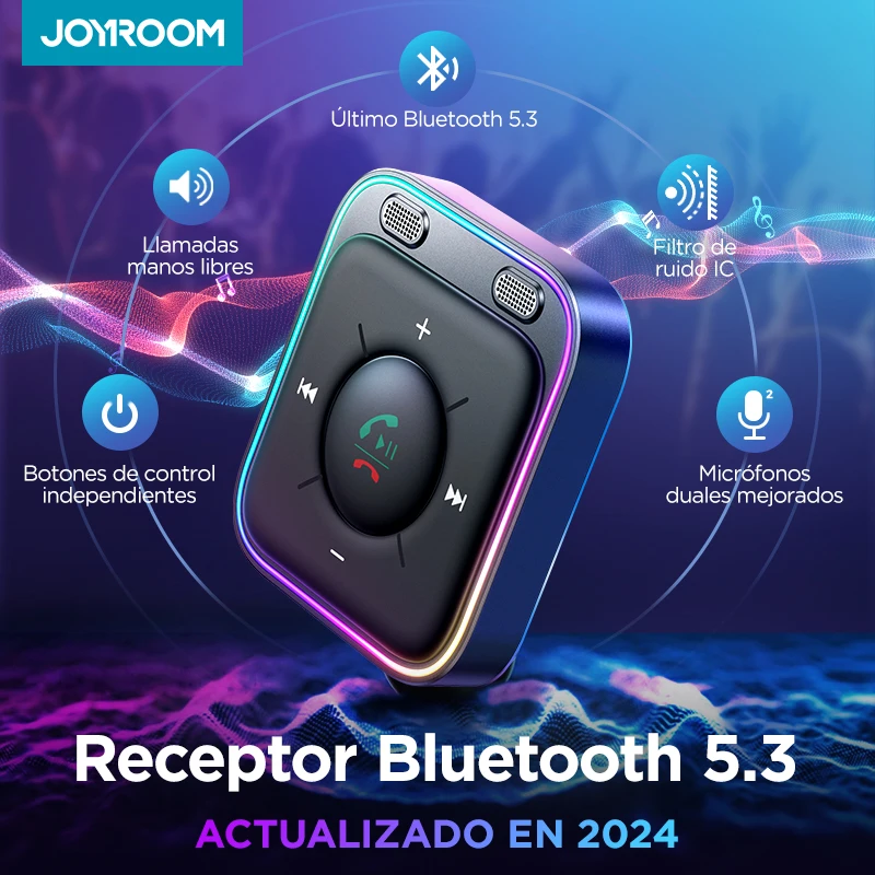 Receptor Inalámbrico Bluetooth 5.3 Joyroom, Adaptador para Auto con ...