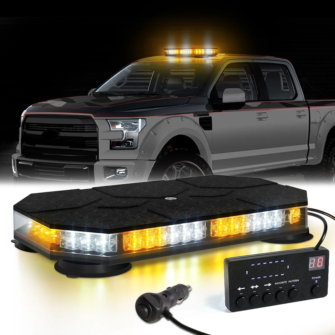 42-LED-Car-Roof-Top-Strobe-Lights-Emergency-Warning-Safety-Beacon ...