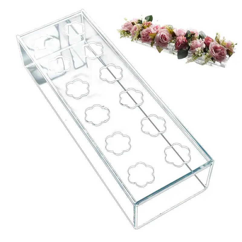 Clear Acrylic Flower Rectangle Box Vases For Centerpieces Flower Vase ...