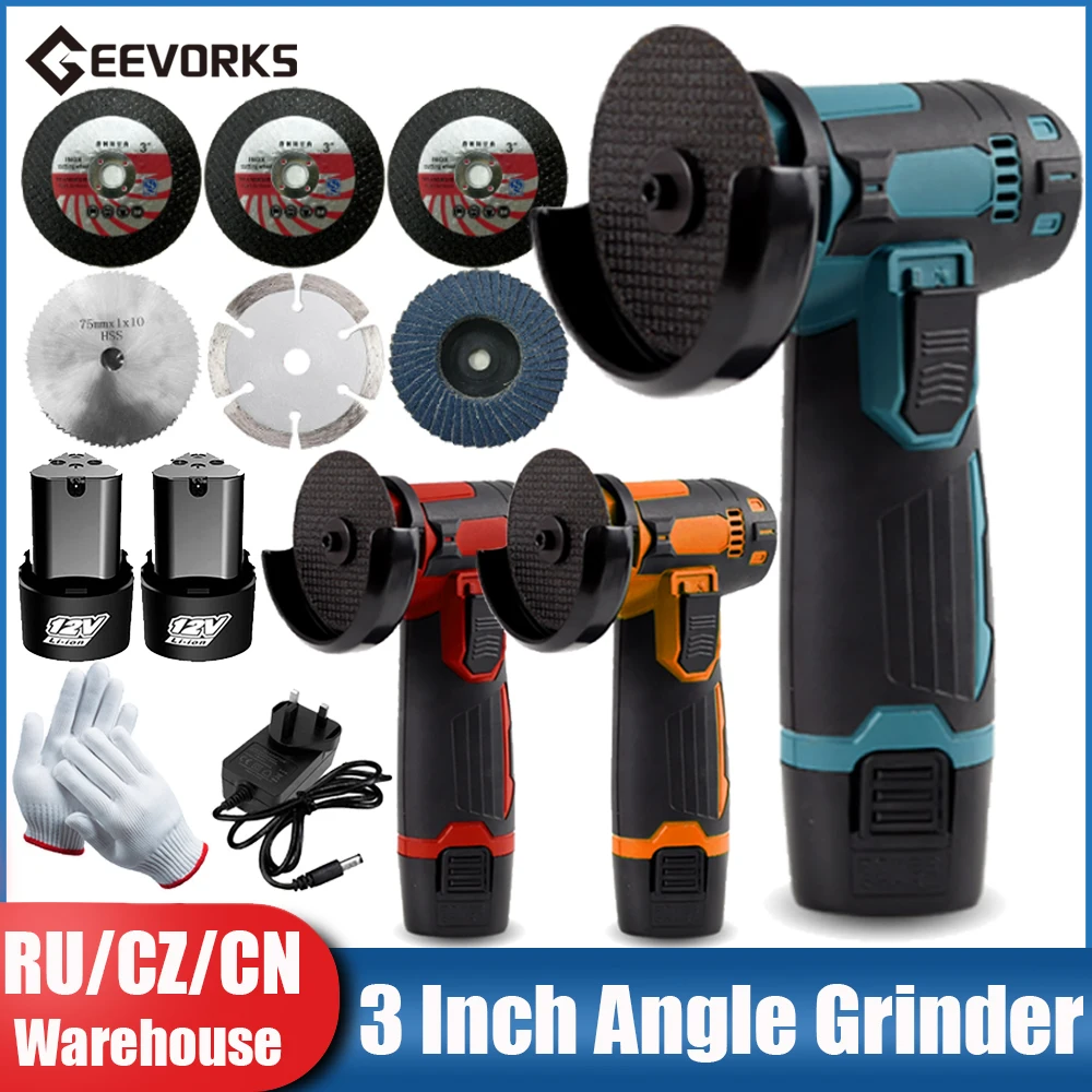 12V-Cordless-Brush-Angle-Grinder-Kit-3-Inch-76mm-Lightweight-Angle ...