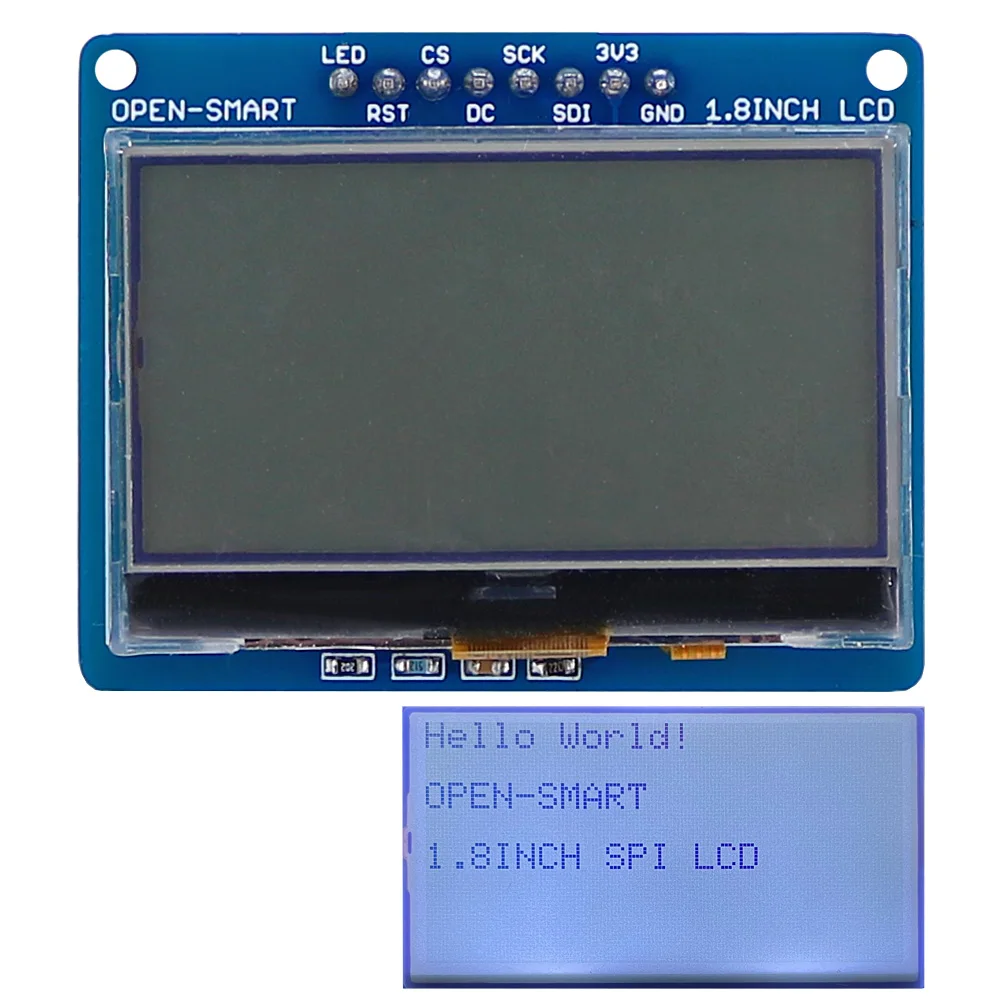 OPEN-SMART With Backlight LED 3.3V 1.8 Inch 128 * 64 Serial SPI ...