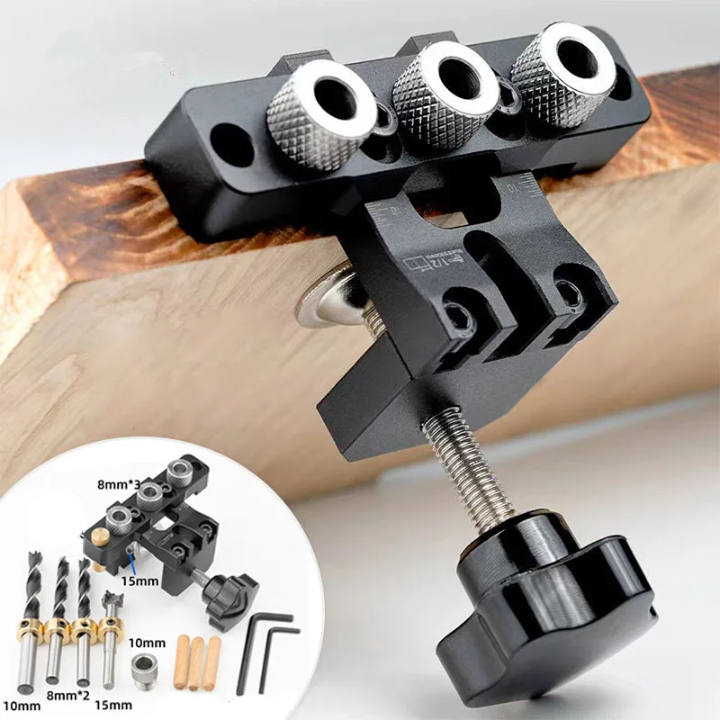 3-In-1-Adjustable-Precision-Jig-Dowel-Cam-Dowelling-Jig-Master-Kit-Wood ...