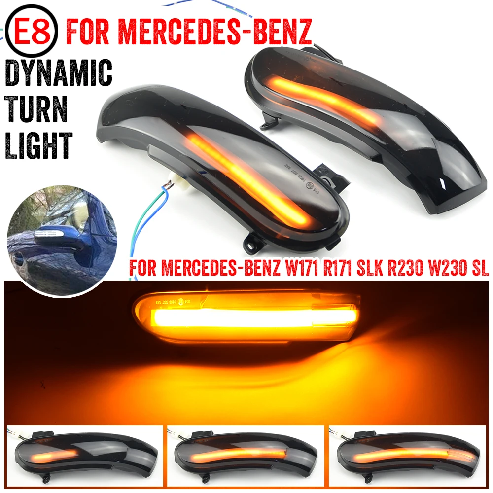2Pcs-For-Benz-SLK-Class-R171-W171-2008-12-LED-Dynamic-Turn-Signal-Light ...