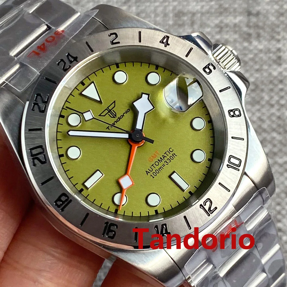 40mm Tandorio NH34 GMT Fuction Watch For Men Automatic Sapphire Glass ...
