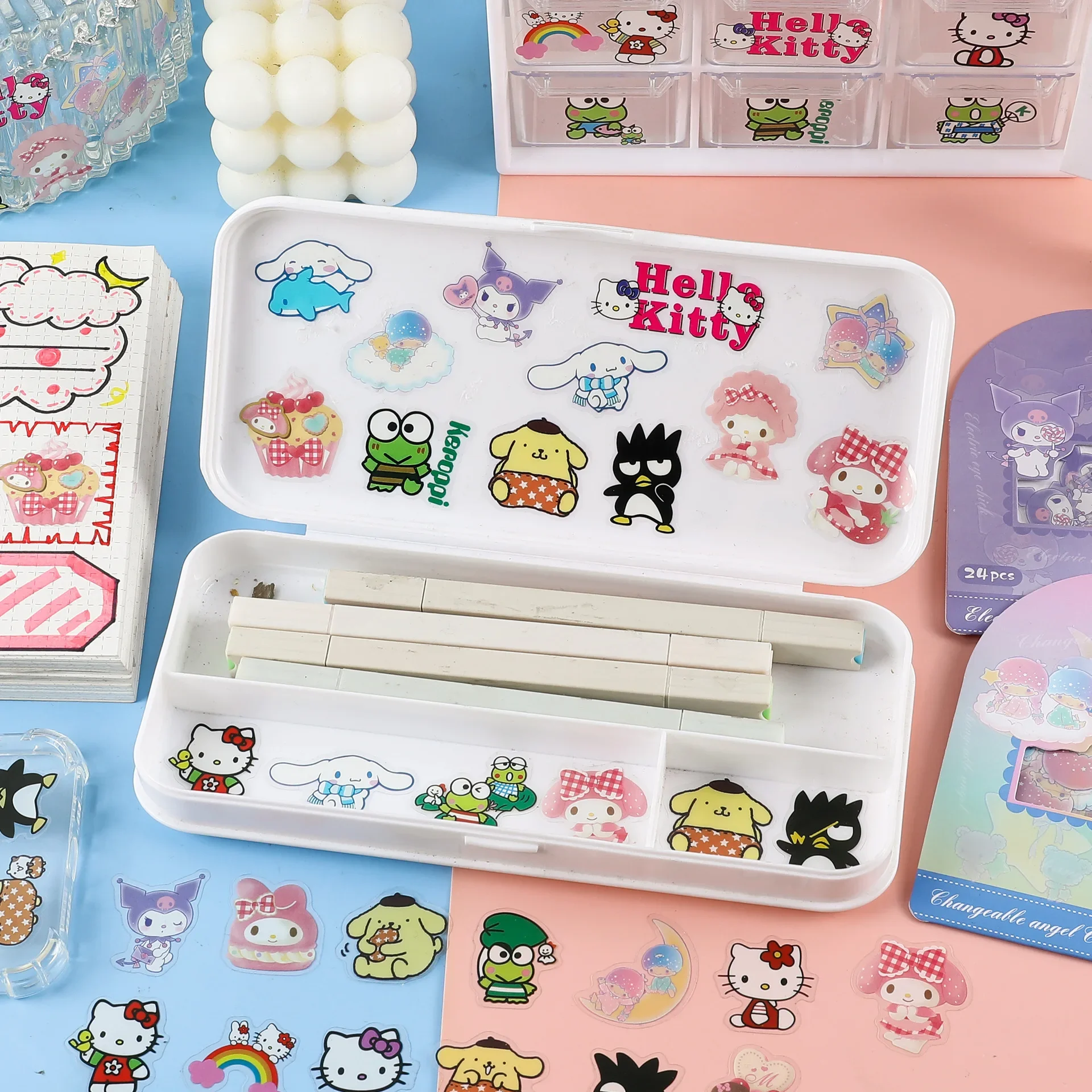 Sanrio Big Family Cute Cartoon Anime Kuromi Melody Hello Kitty ...