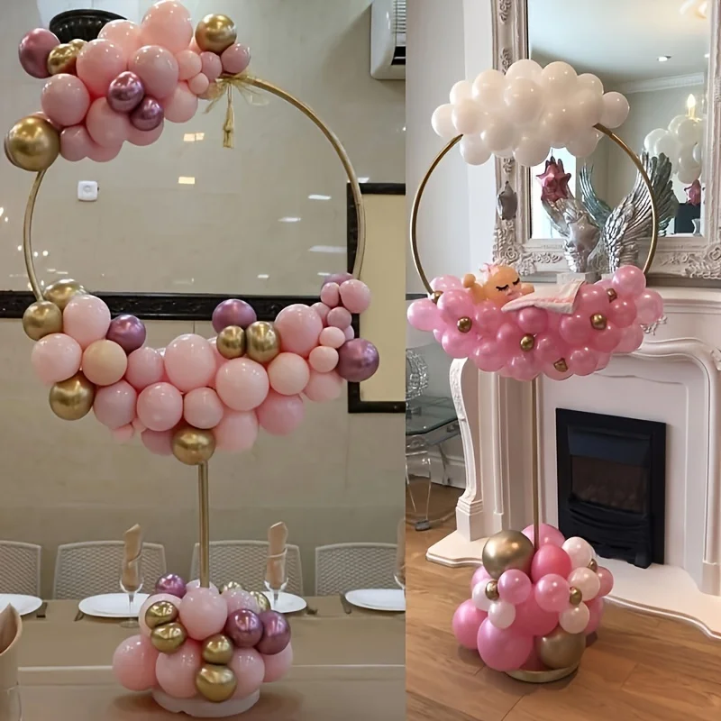 1-2set-Round-Balloon-Stand-Arch-Balloons-Wreath-Ring-For-Wedding ...