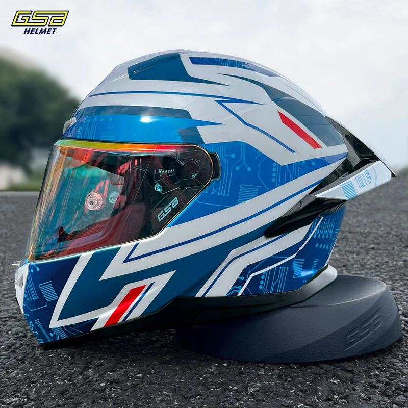 Gsb 361GT Capacete de Motocicleta Masculino Cauda Grande Motocicleta Capacete Completo All ...