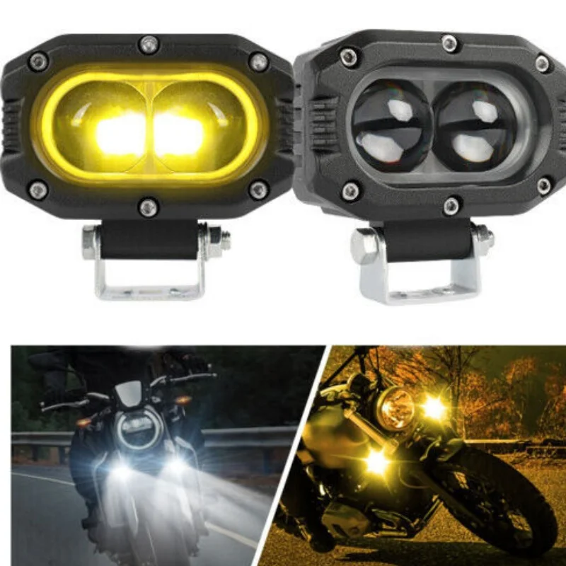 4-inch-Motorcycle-LED-Spot-Work-Light-Headlight-Driving-Fog-Lamp-Yellow ...