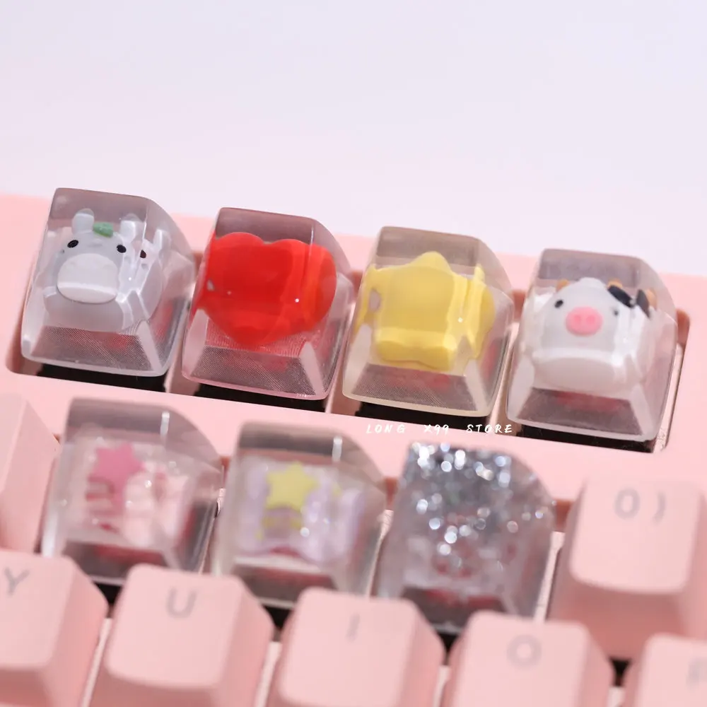 Cute-Cartoon-Kawaii-Custom-Keyboard-Keys-Cherry-Mx-Esc-Anime ...