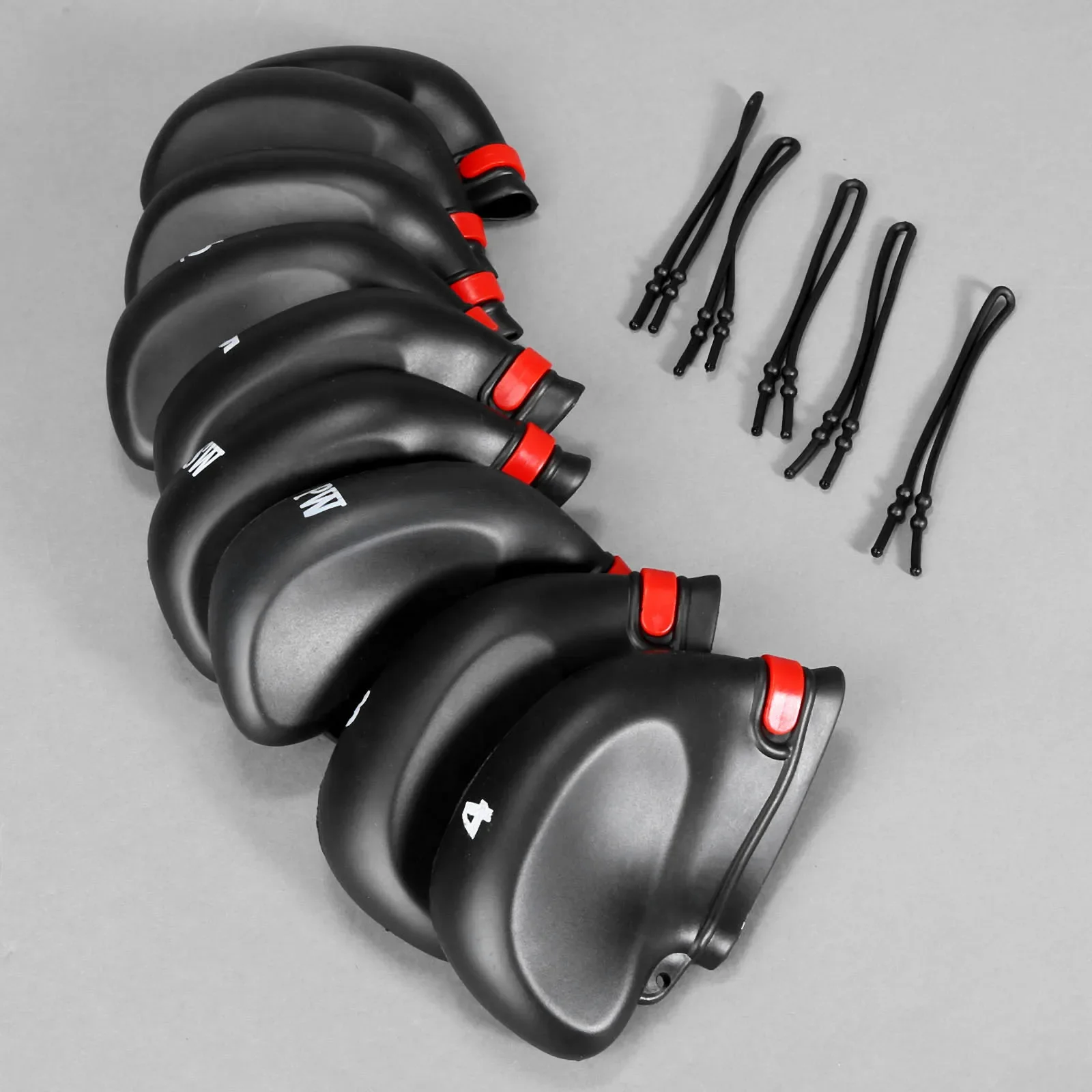 9-Pcs-Black-Waterproof-Golf-Iron-Putter-Head-Cover-Headcovers-3-9-PW-SW ...