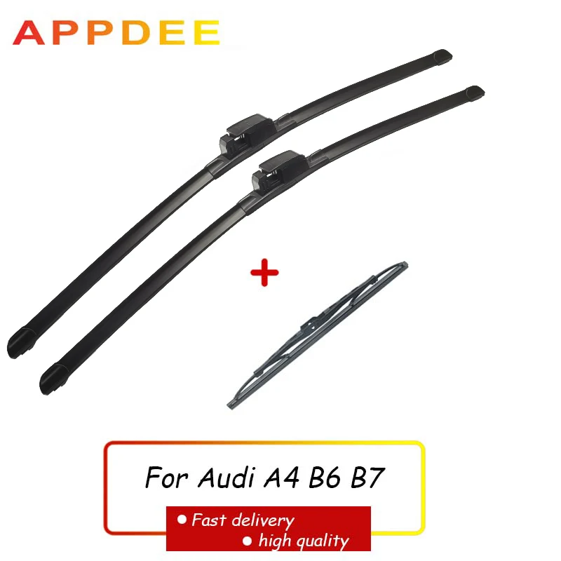 Appdee Lhd 와이퍼 전면 후면 와이퍼 블레이드 세트 아우디 A4 B6 B7 부동산 아반트 2004 2008 용 앞 유리