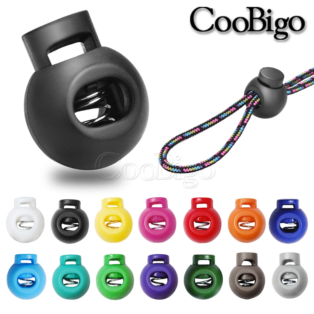 12pcs-Plastic-Cord-Locks-Spring-Stopper-Toggle-Clip-Round-Ball-for ...