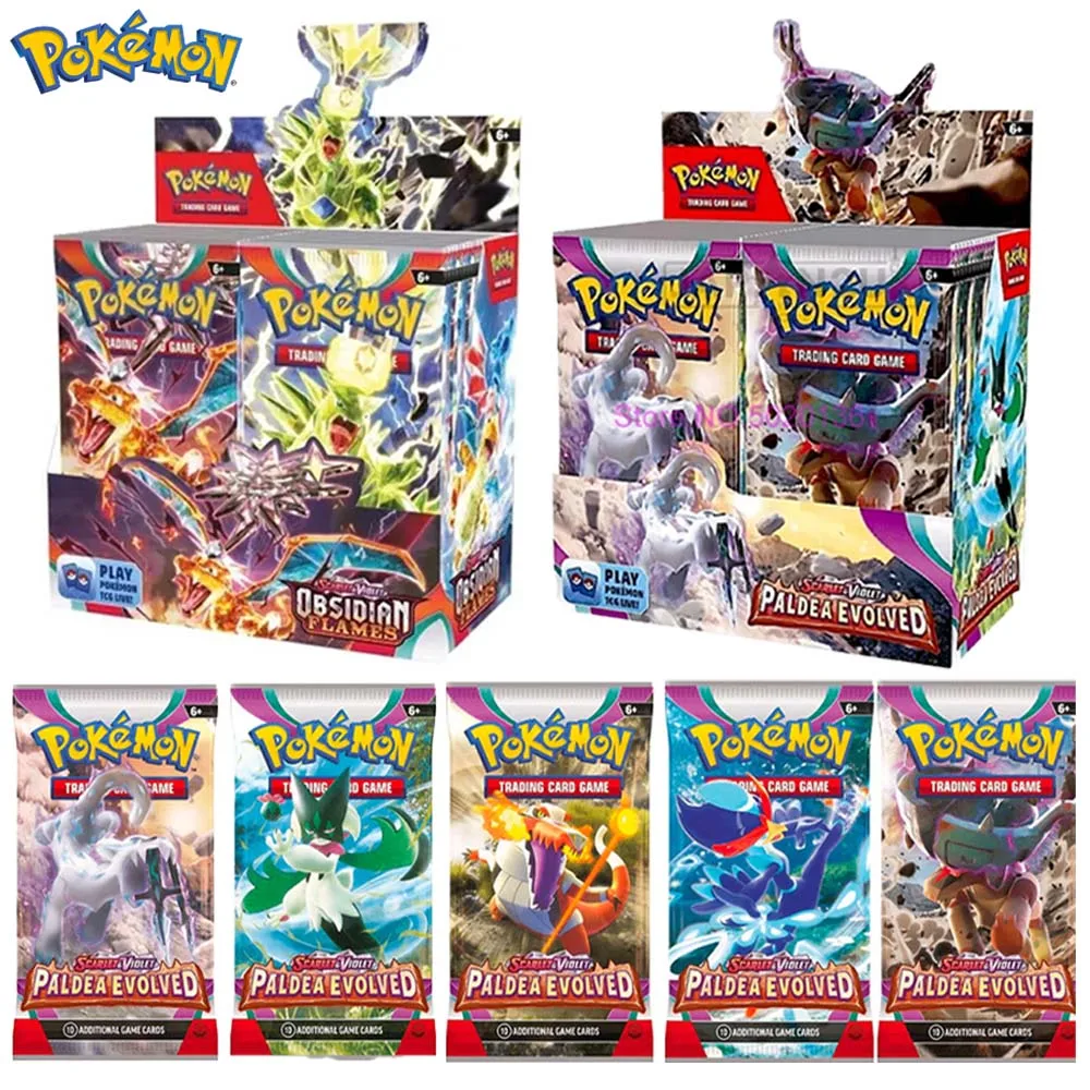 324Pcs-Box-Pokemon-English-Edition-Trading-Card-Game-Tcg-Paldea-Evolved ...