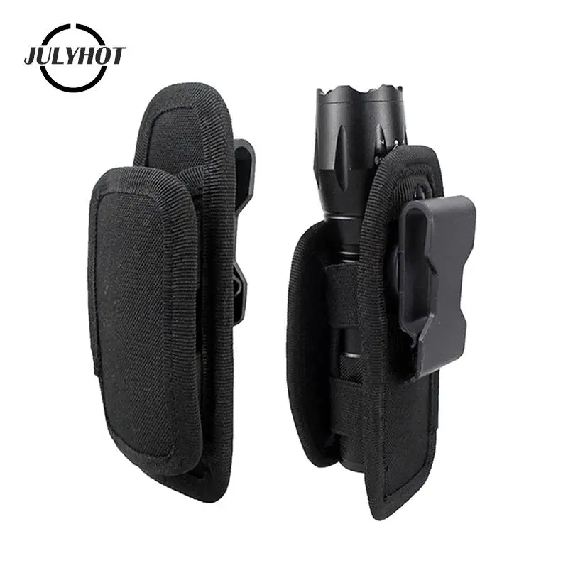 Tactical 360 Degrees Rotatable Flashlight Pouch Set Holster Torch Case ...