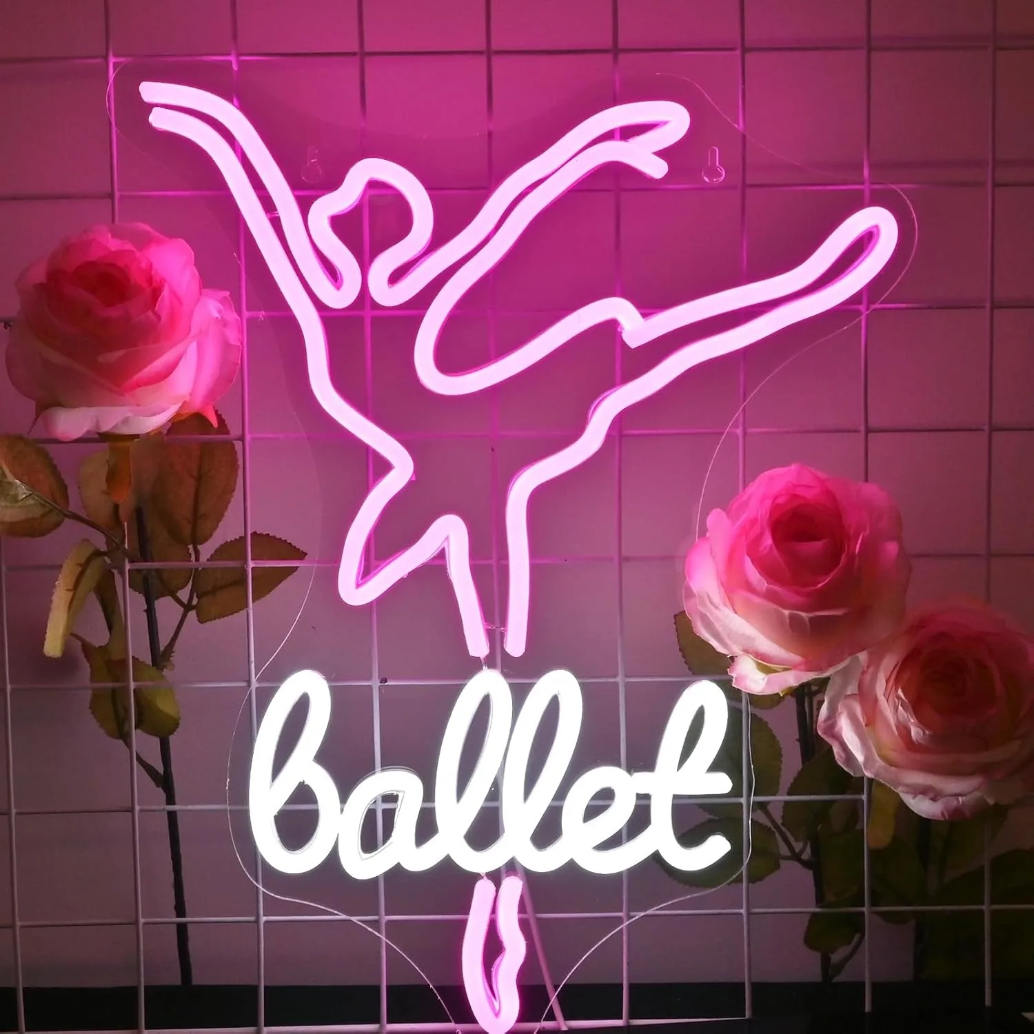 Ballet Girl Neon LED Signboard Glow Sign Dimmable Be Used For Dance ...