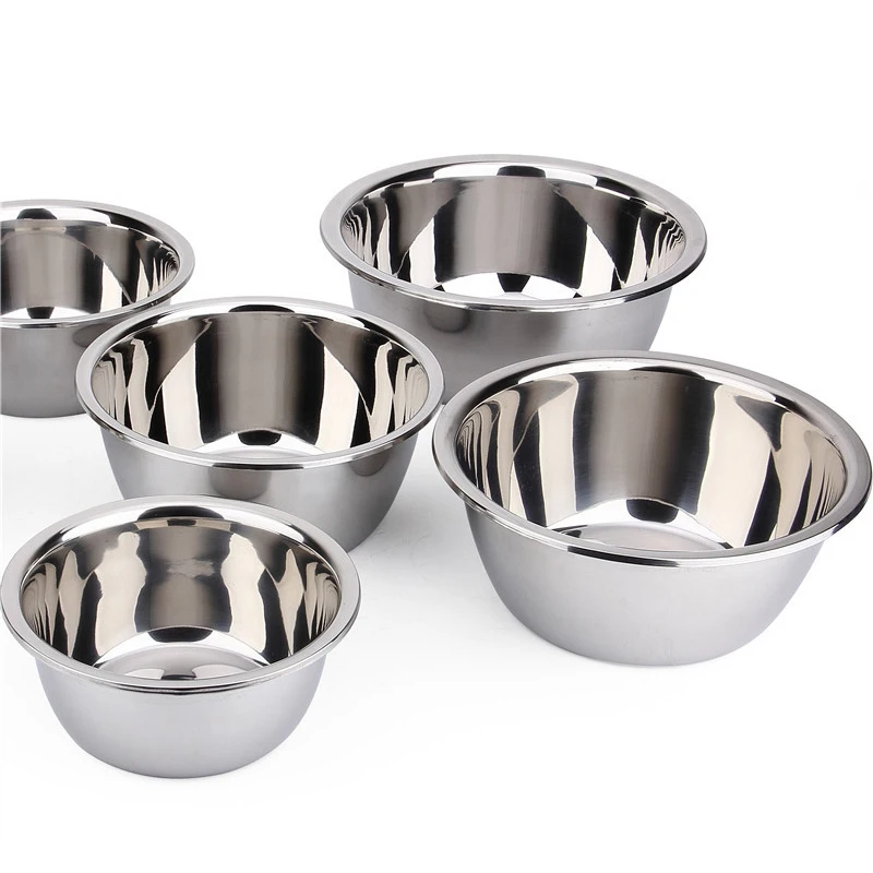 Stainless-Steel-Bowl-DIY-Cake-Bread-Salad-Mixer-Dinner-Round-Soup-Rice ...