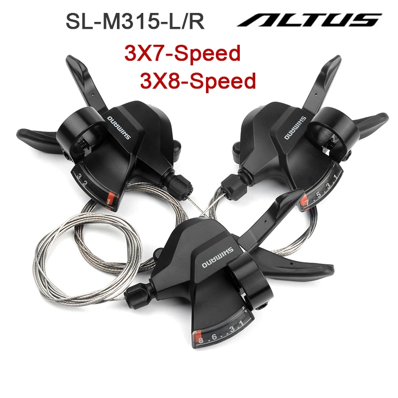 Altus SL M315 mtb bicicleta shifter lever 3x7s 3x8 velocidade 21s 24s ...