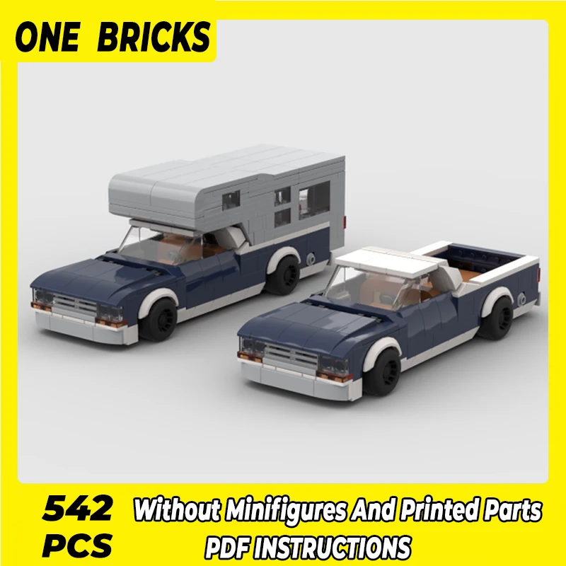 City-Car-Model-Moc-Building-Bricks-1982-Classic-Camping-Vehicle ...