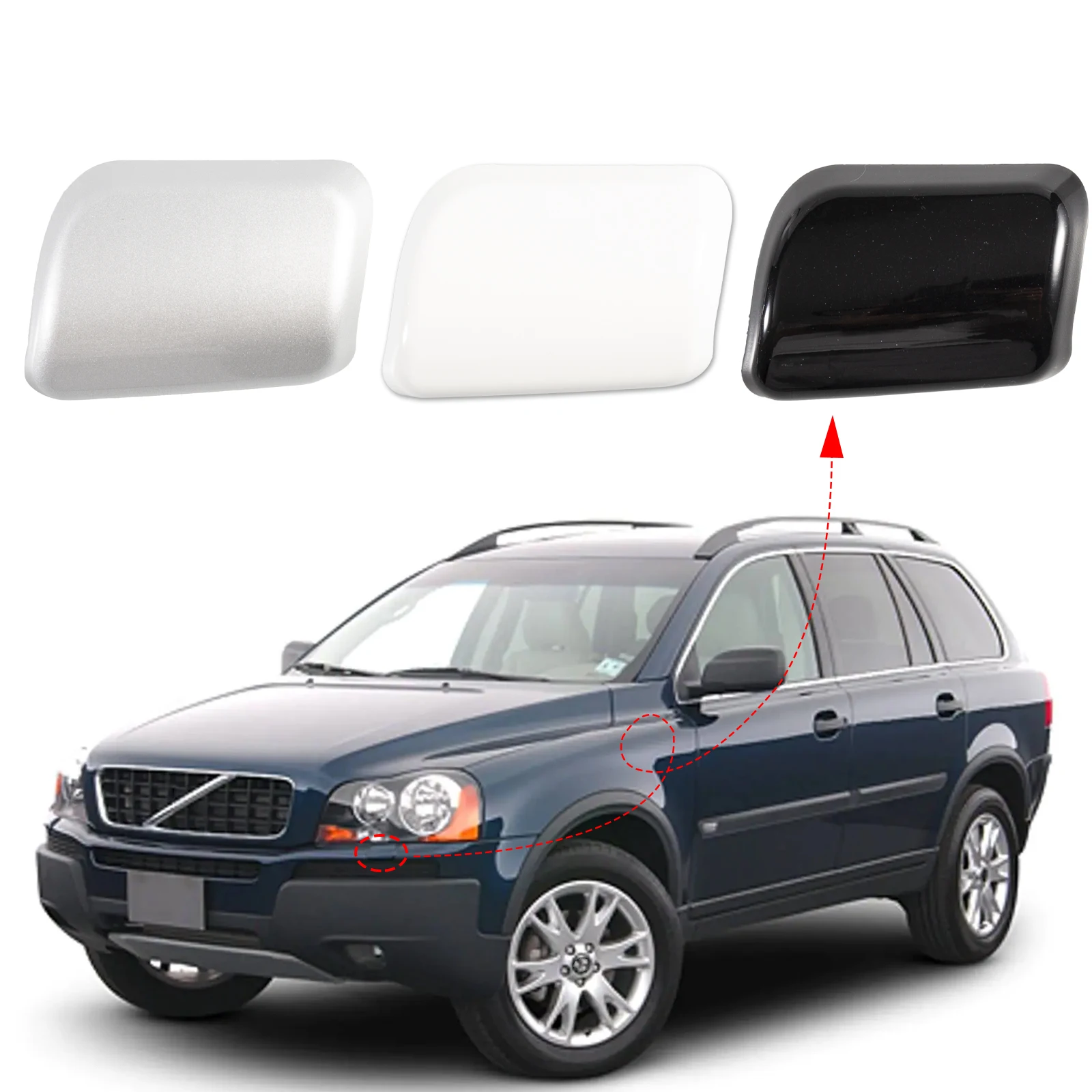 Front-Bumper-Headlight-Washer-Cover-Cap-Headlamp-Jet-Spray-For-VOLVO ...
