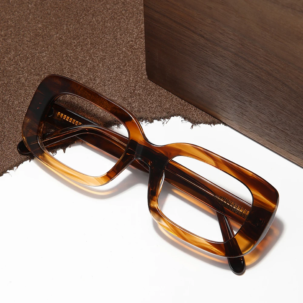 Vintage-Acetate-Thick-Glasses-Frame-Men-Square-Big-Wide-Legs-Eyeglasses ...