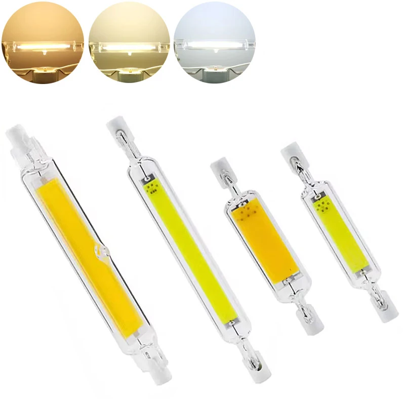 Bombilla ajustable r7s LED 10w cob 78mm 118mm bombilla 110v 220V 240v ...