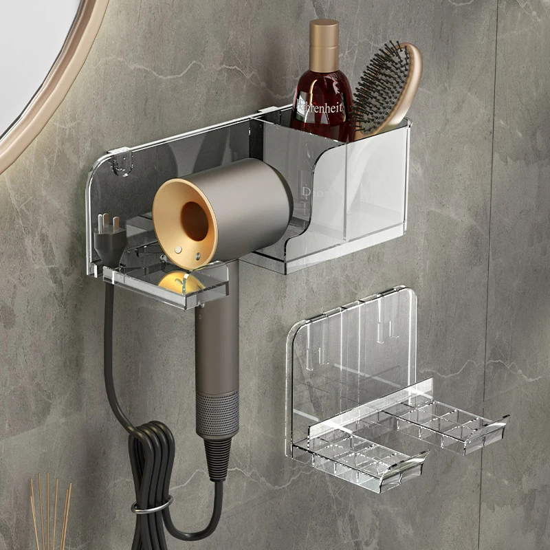 Hair-Dryer-Holder-Wall-Dryer-Cradle-Straightener-Stand-Hairdryer-Organizer-Box-Toilet-Blower ...