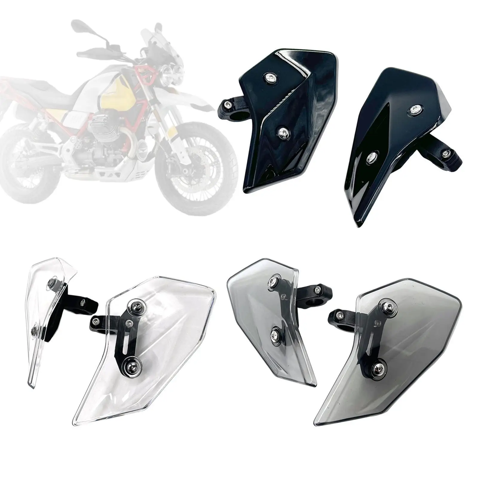 2Pcs Motorcycle Side Wind Deflector Windscreens Spoilers Premium High ...