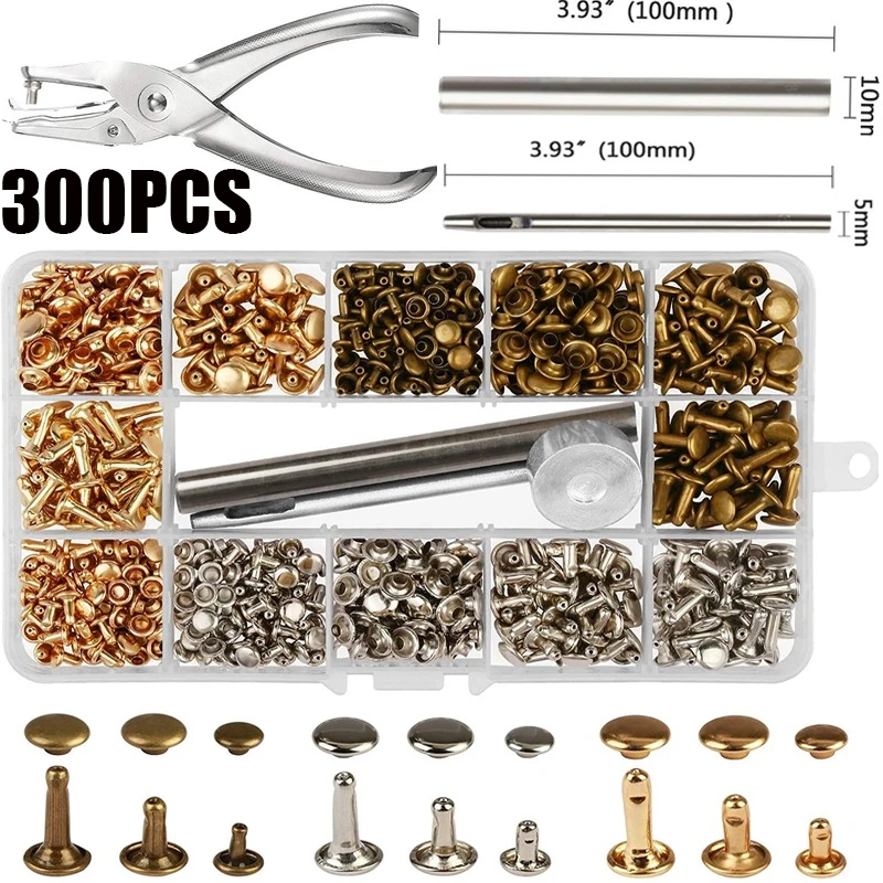 300Pcs-Boxed-Leather-Rivets-Double-Cap-Rivet-Tubular-With-3-Fixing ...