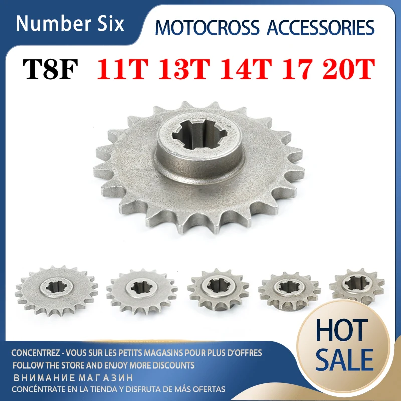 Front Pinion Sprocket Chain Cog T8F 11 13 14 17 20 Tooth For 47cc 49cc ...