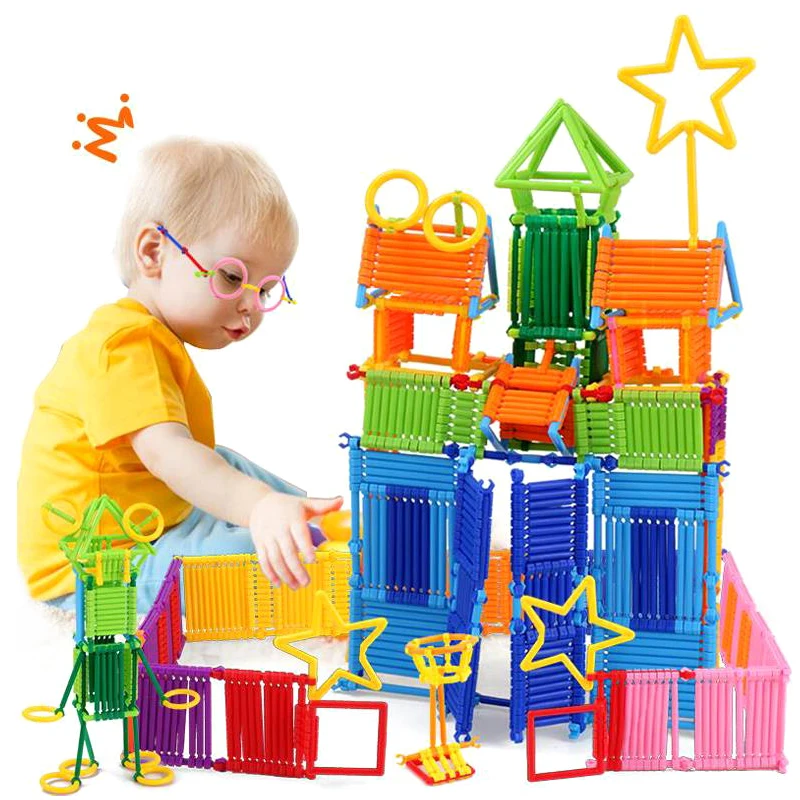 65/120/240pcs Assembled Building Blocks DIY Smart Stick Blocks Children ...