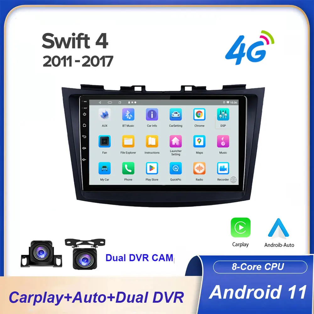 Android-11-0-4G-Car-Radio-Multimedia-Player-For-Suzuki-Swift-4-2011 ...