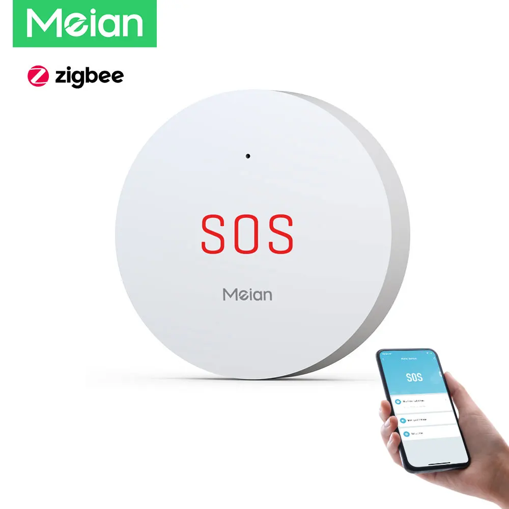 Meian Zigbee SOS Emergency Button Home Security Alarm System Wireless ...