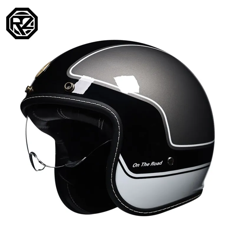 Open Face Half Moto Motorcycle Helmet vintage Motorbike Vespa capacete ...