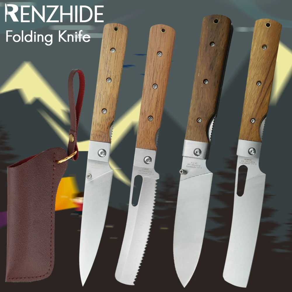 RZD cuchillo de bolsillo plegable de acero inoxidable, herramienta de ...