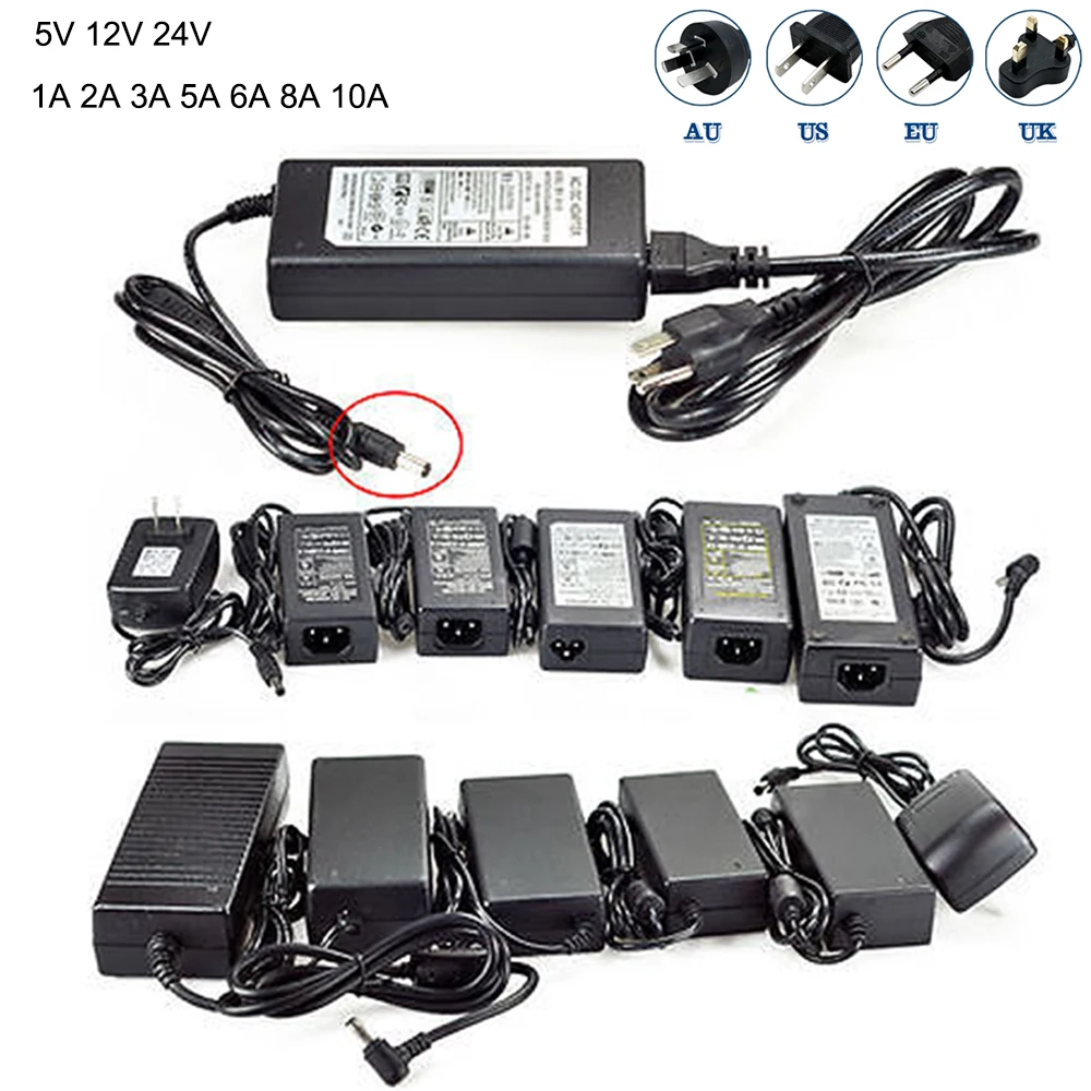 Transformador de iluminación DC5V, 12V, 24V, CA 110V, 220V, fuente de alimentación conmutada 1A ...