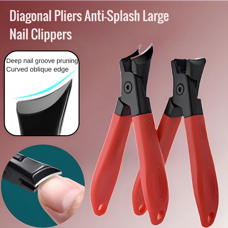 Diagonal-Pliers-Nail-Scissors-Anti-Splash-Large-Opening-Nail-Clippers ...