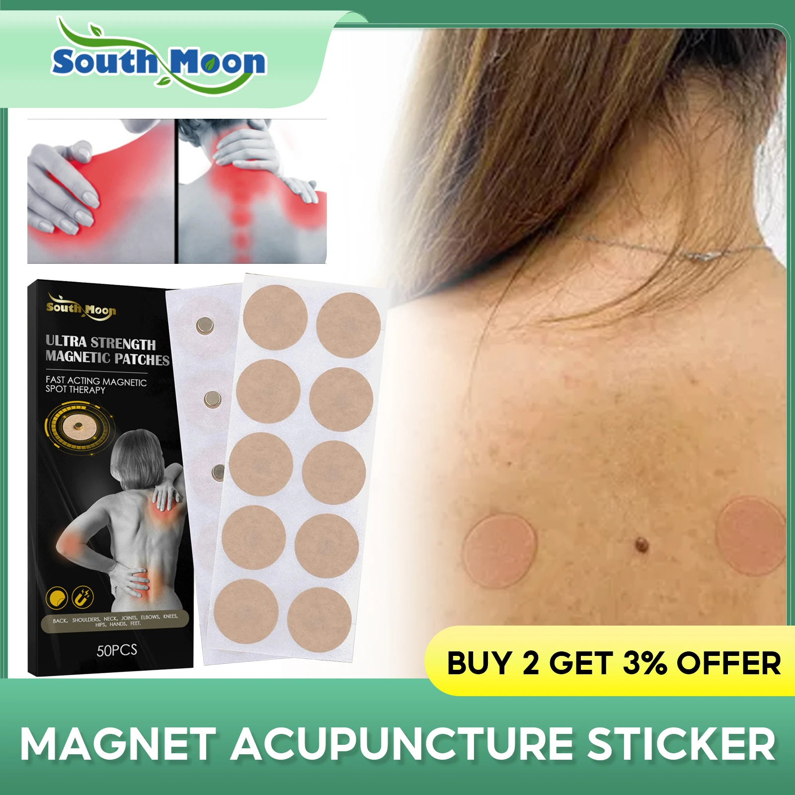 Magnet Treatment Sticker Treatment Arthritis Muscle Soreness Relief ...