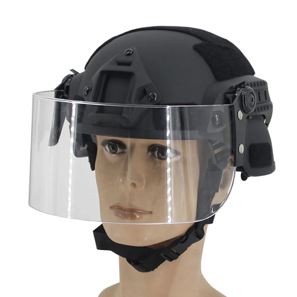Tactical-Helmet-Flip-Goggles-Windshield-Lens-Riot-Mask-Airsoft ...