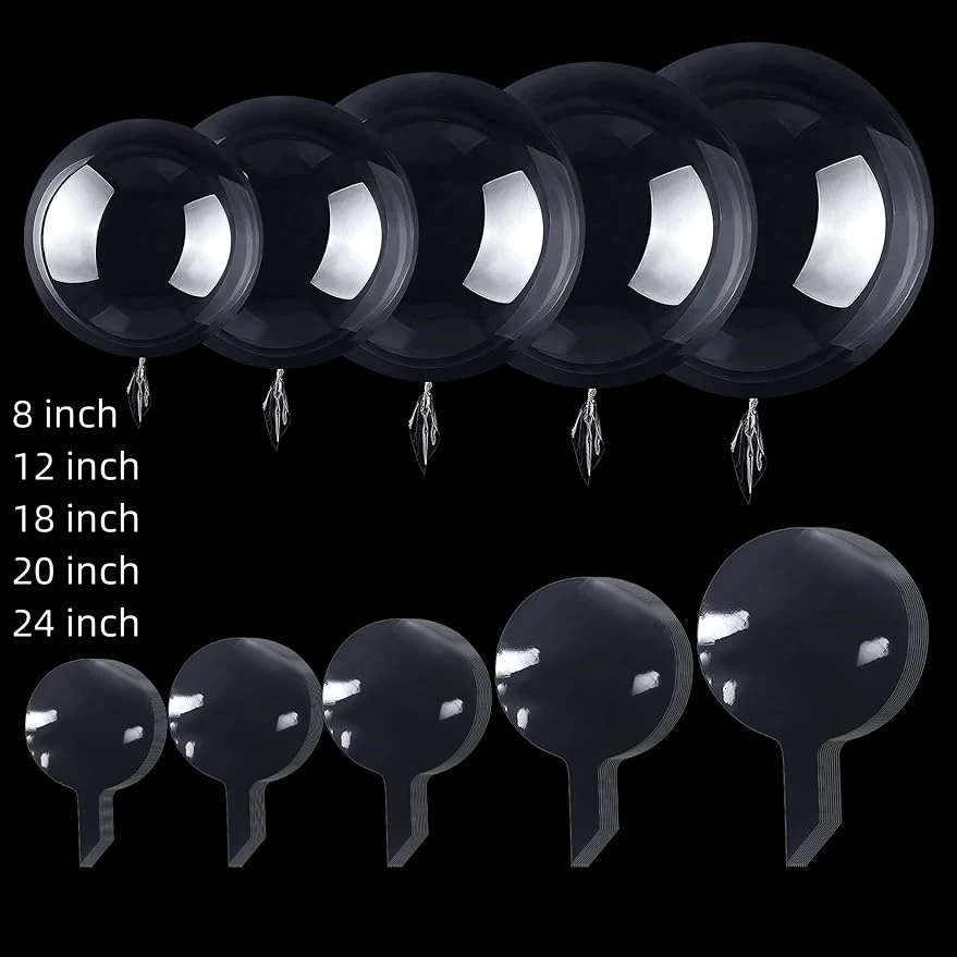 10pcs-8-24inch-Transparent-Bobo-Bubble-Balloon-Clear-Inflatable-Air ...