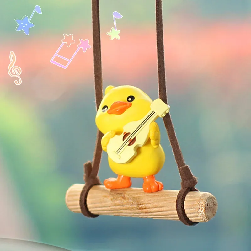 Anime-Figure-Swing-Duck-Model-Decor-Little-Yellow-Duck-Auto-Rearview ...