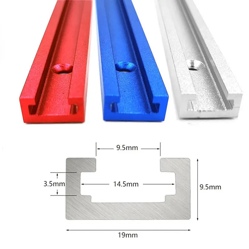 Woodworking T Track Aluminium Chute 19mm 30-50cm T-slot Miter Track Jig ...