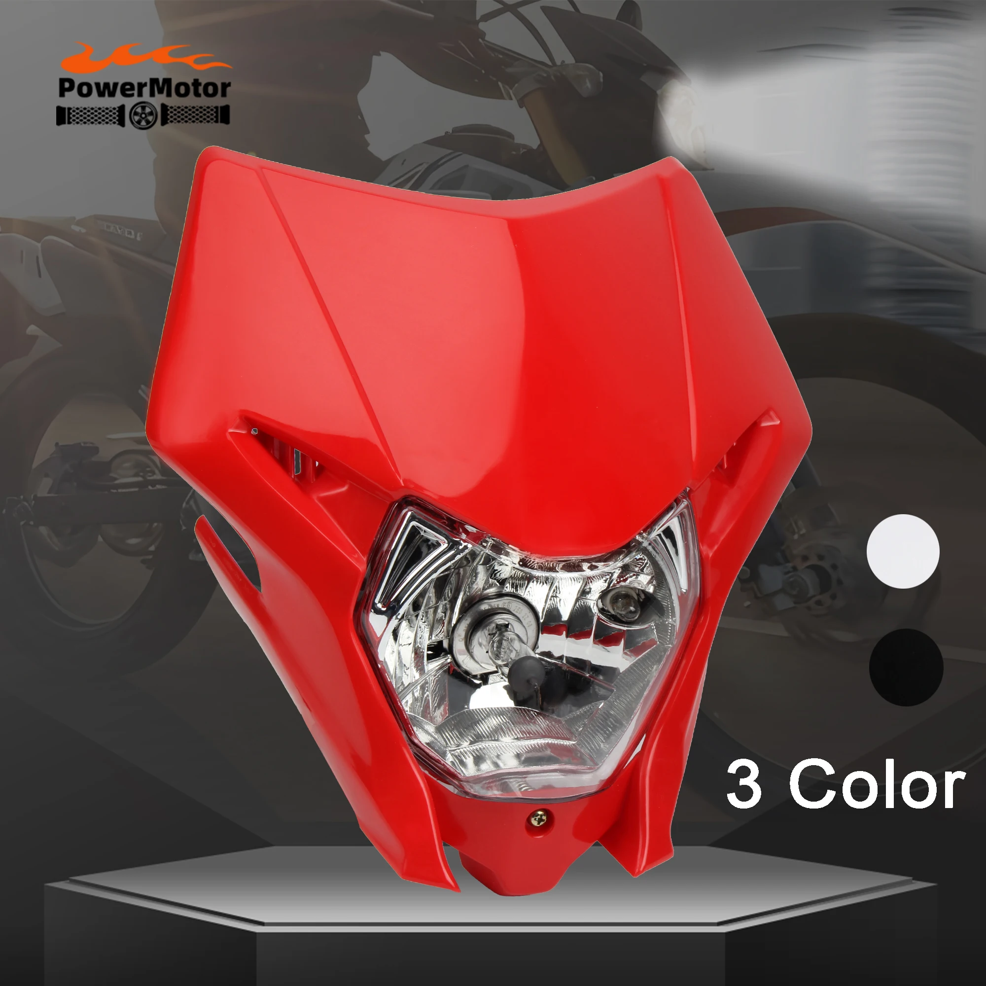 Motorcycle Motocross Halogen Headlight Plate Headlamp For Honda CRF150L ...