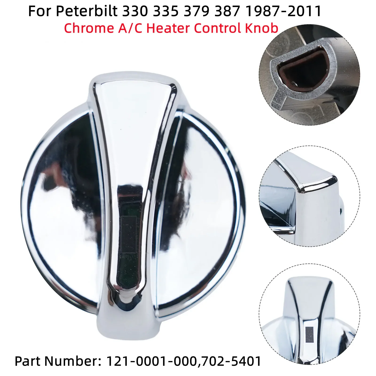 Chrome Car AC Heater Control Knob Fits For Peterbilt 330 335 379 387 ...