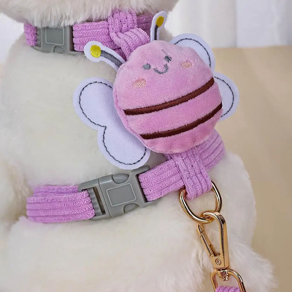 Comfortable Pet Harness Adjustable Cartoon Bee Cat Harness Leash Set ...