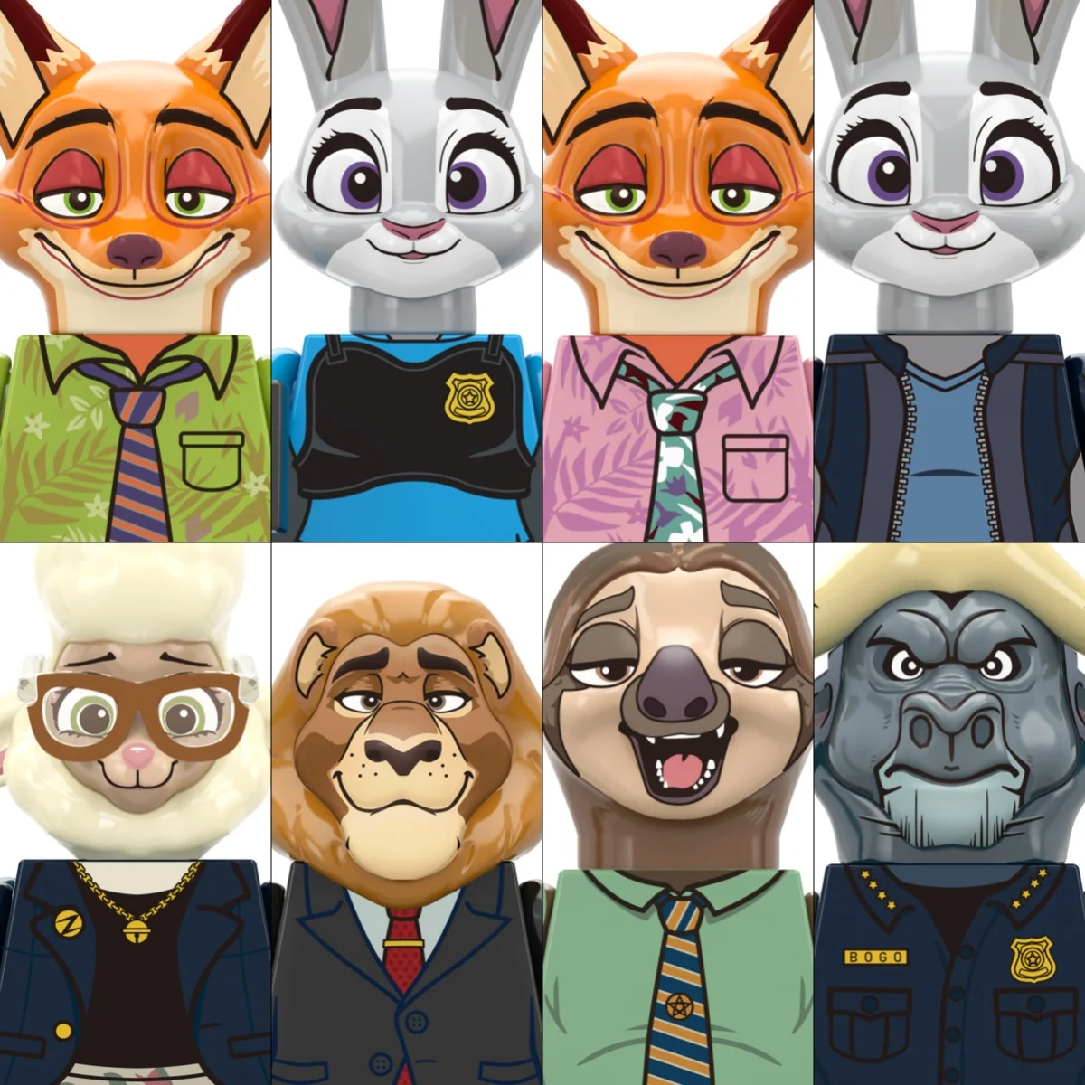 New Disney Zootopia building blocks Judy Nick Dawn Bellwether Leodore ...